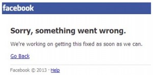 Facebook error, Sorry, something went wrong - Life without Facebook ...